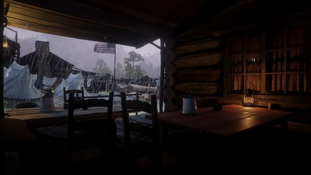 Severe Thunderstorm at a 19th Century Fort | RDR2 ASMR - YouTube