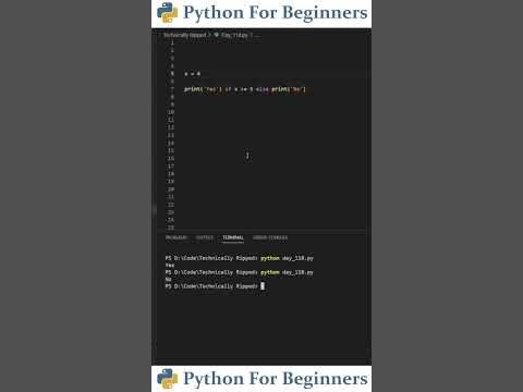 One Line If/Else Statements In Python | Python For Beginners - YouTube