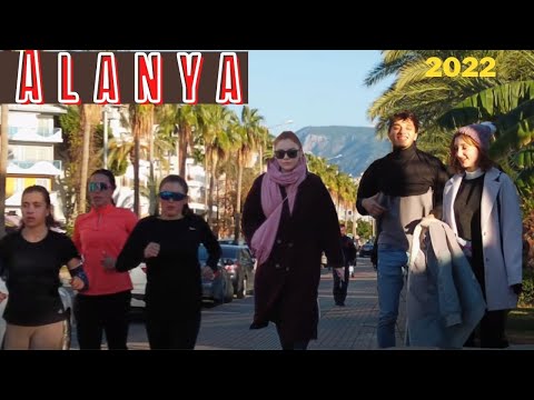 alanya street walking tour Januar 2022 ! winter in alanya ! alanya antalya turkey holiday  travel