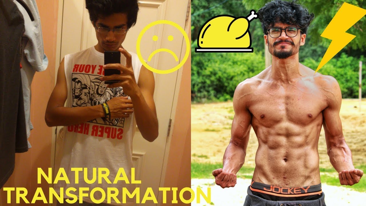 Natural Transformation - 2 years | Gaurav kumar| Skinny to Mascular ...