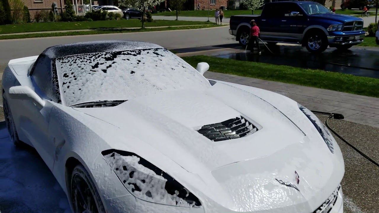 Foam Canon Wash - Corvette - YouTube