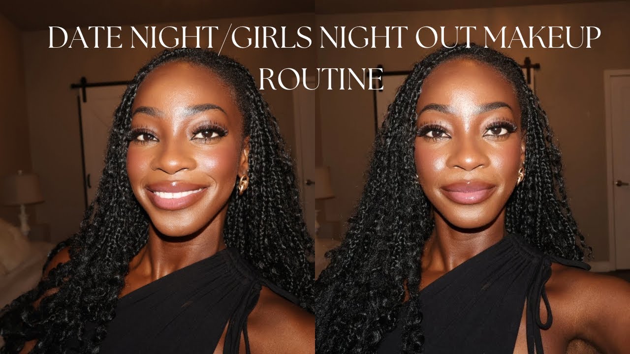 DATE NIGHT/GIRLS NIGHT OUT MAKEUP ROUTINE FOR BLACK GIRLS| FLAWLESS ...