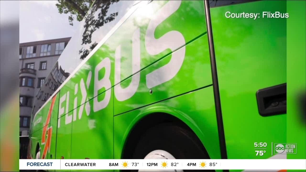 FlixBus launches in St. Pete, relaunches in Tampa Thursday - YouTube