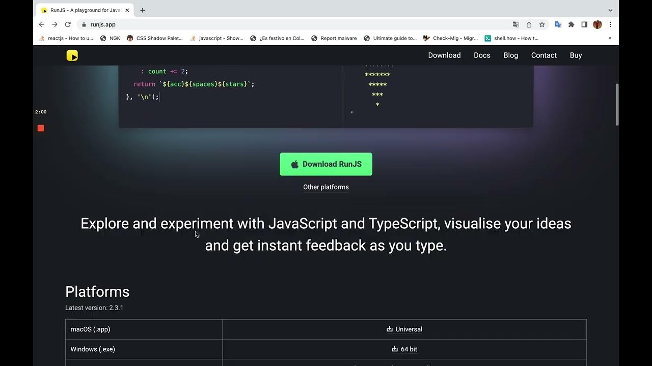 RunJS: A playground for JavaScript and TypeScript - YouTube
