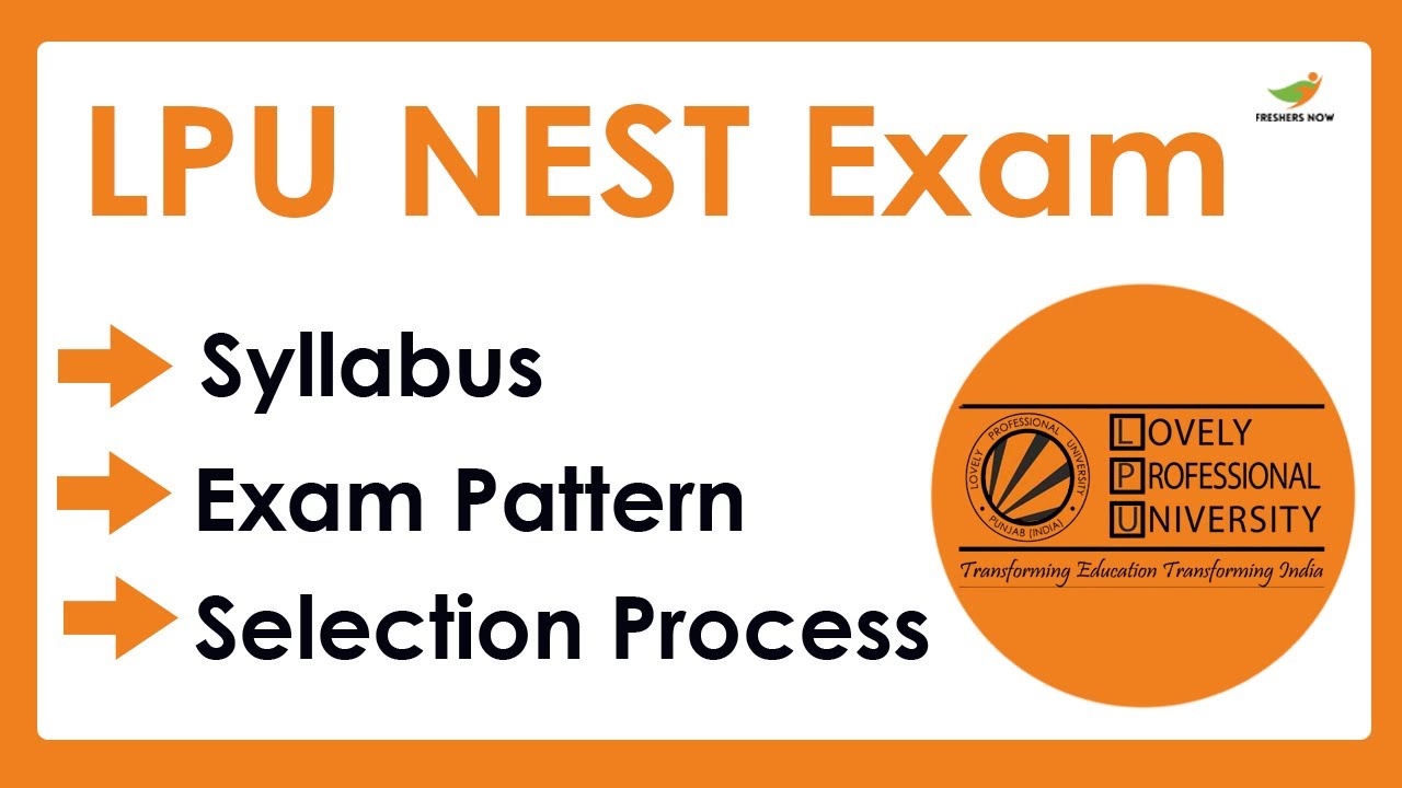 LPU NEST Syllabus 2023 | Exam Pattern for LPU NEST 2023 - YouTube