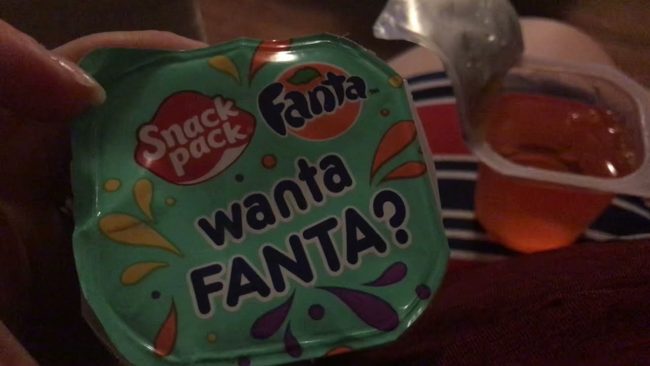 Taste review of Fanta orange and grape snack pack jello - YouTube
