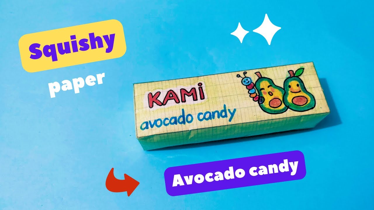 DIY Paper Squishy/ Avocado Candy - Tuyet Mai - YouTube