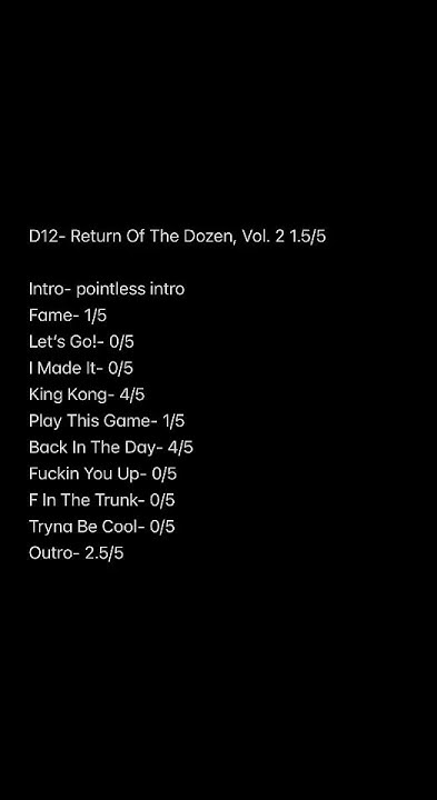 Ranking D12’s “Return Of The Dozen Vol. 2” - YouTube