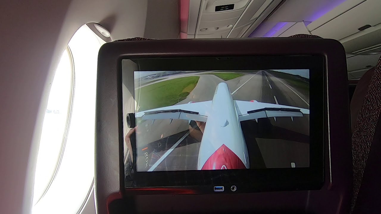 Virgin Atlantic A350 Landing IFE Camera London Heathrow Airport - YouTube
