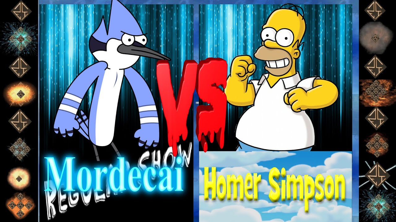 Mordecai (Regular Show) vs Homer Simpson (The Simpsons) - Ultimate ...