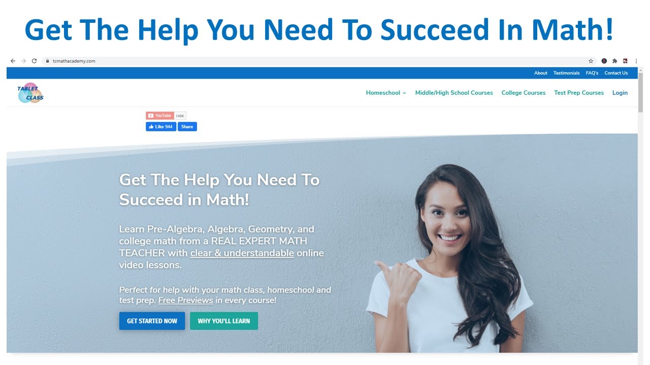 Get The Help You Need To Succeed In Math! - YouTube