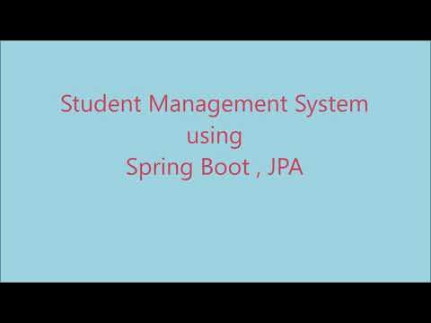 Student Management System using Spring Boot - YouTube