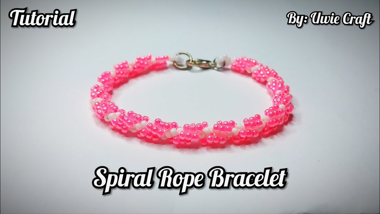 Beading Tutorial: How to make SPIRAL ROPE BRACELET OR ANKLET// Learn ...