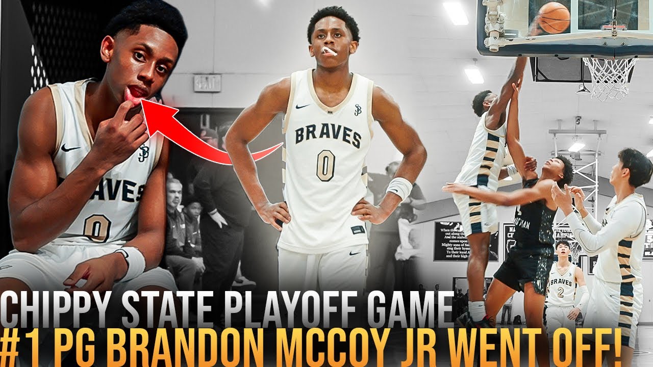 #1 PG Brandon McCoy Jr GETS HEATED & PUTS BTA In State Playoffs AFTER ...