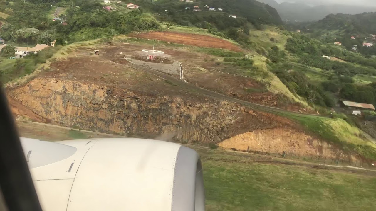 Caribbean Airlines take off from SVD - Argyle International Airport ...