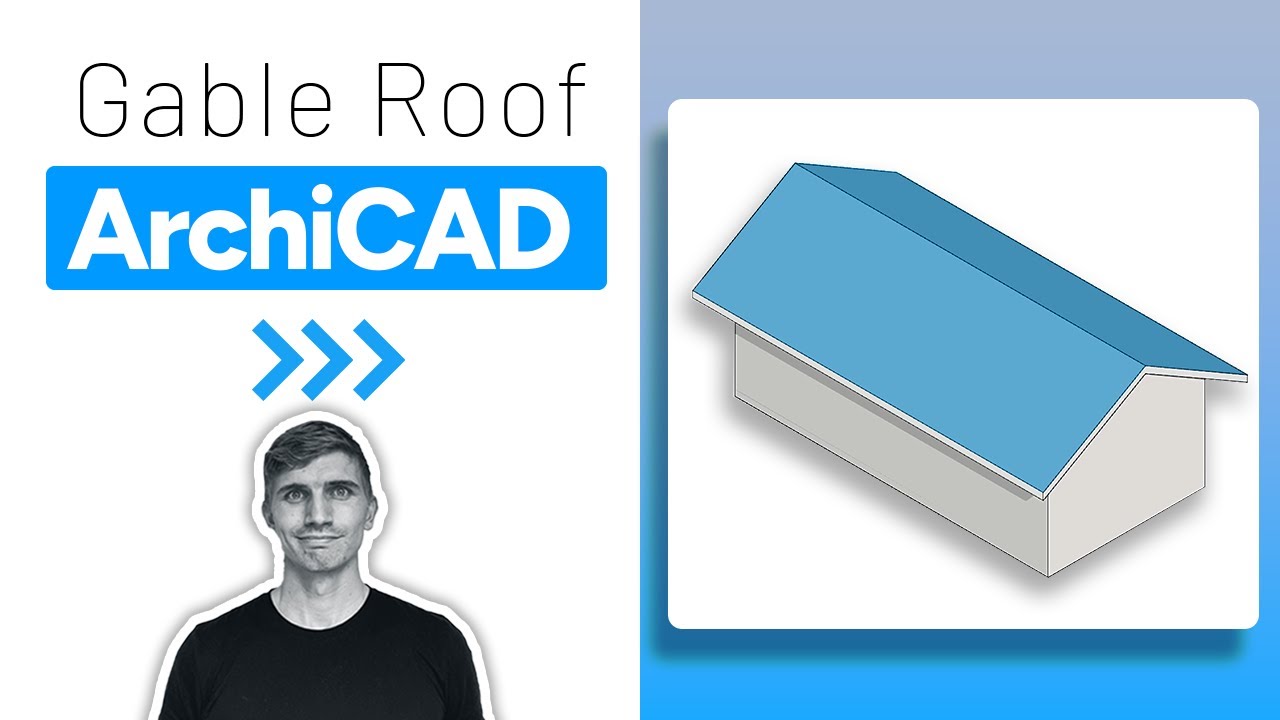 How to draw a Gable Roof - ArchiCAD Tutorial - YouTube