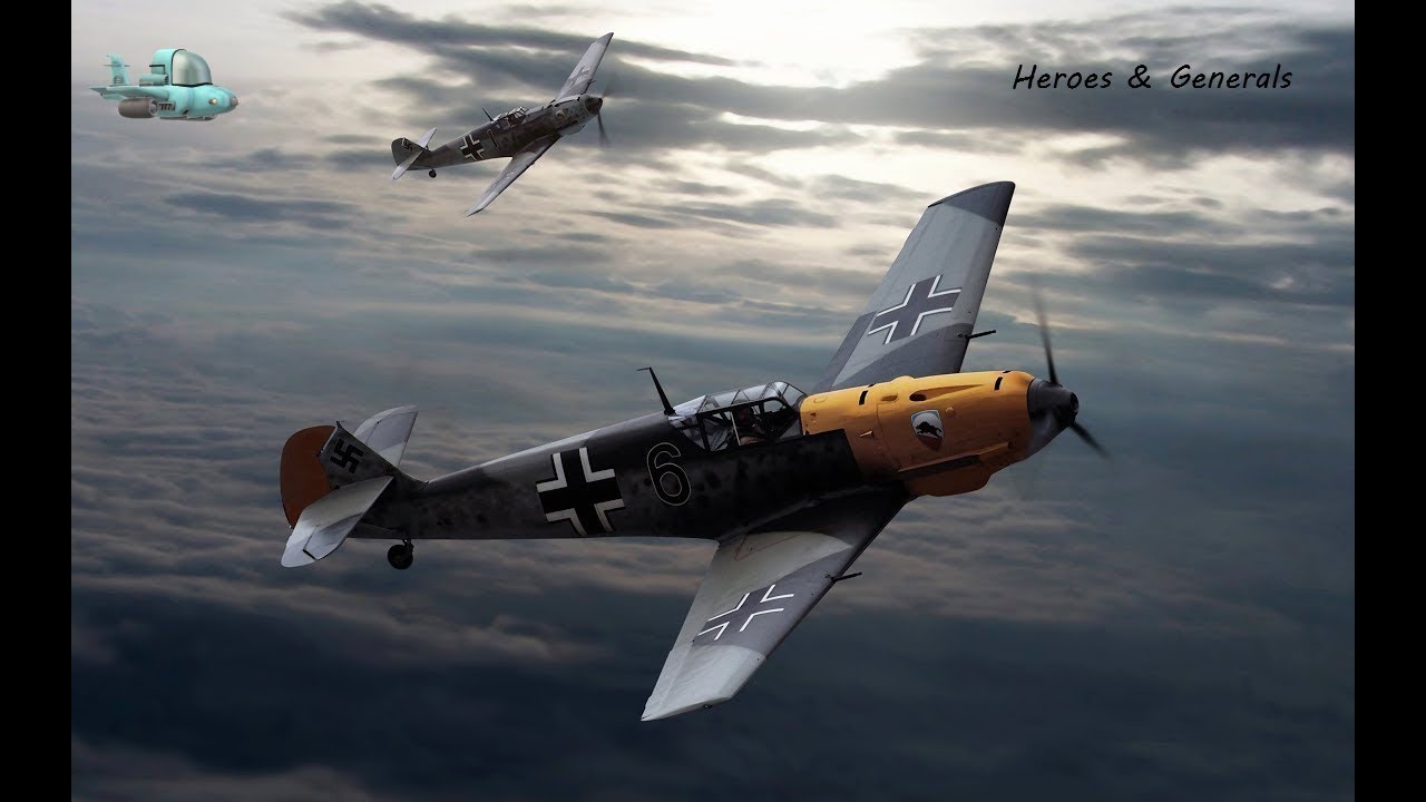 Messerschmitt Bf 109E-4 gameplay - Heroes and Generals - YouTube
