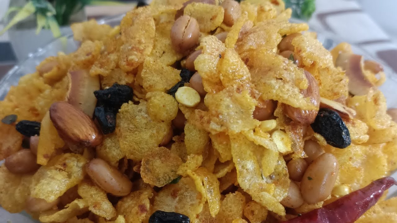 Makai chivda / cornflecks chivda #easy method #video #food #healty ...