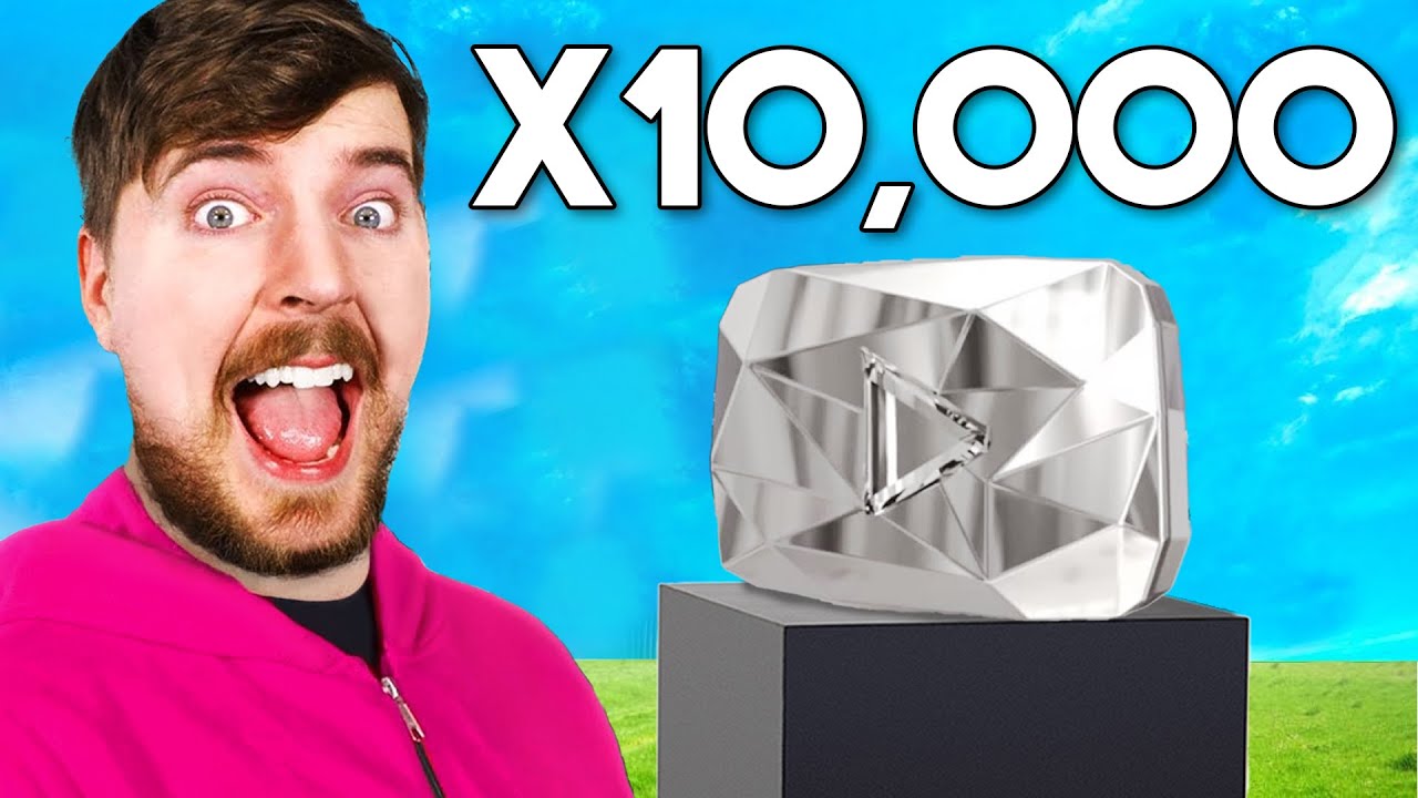 Saying Mrbeast 10,000 Times to win his Diamond Play Button - YouTube