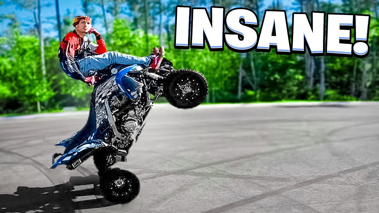 THE MOST INSANE QUAD WHEELIE ! | BRAAP VLOGS - YouTube
