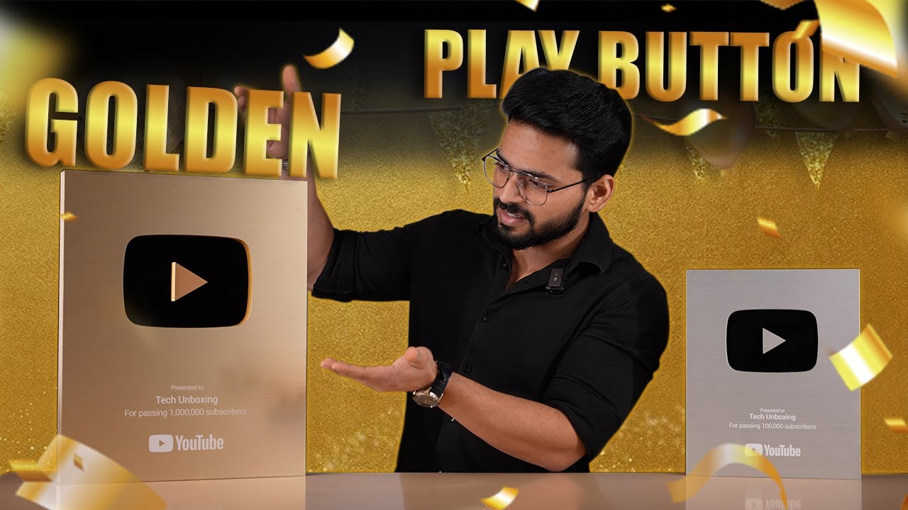 Finally After 6 Years !!! Golden Play Button Tech Unboxing 🔥 - YouTube