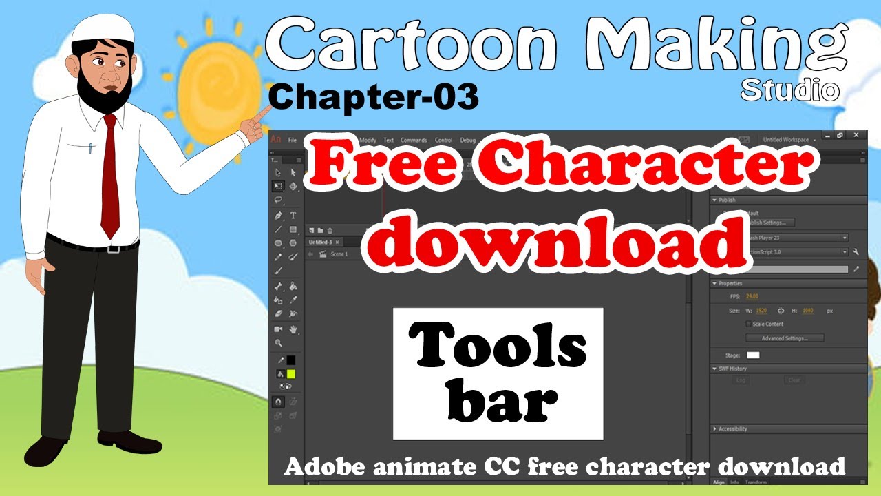 Adobe Animata CC bangala tutorial | Chapter 03 | Free Character ...