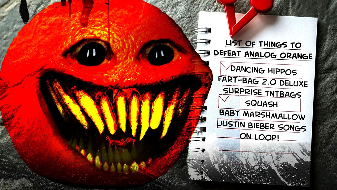 Annoying Orange - List of Things to Defeat Analog Orange - YouTube