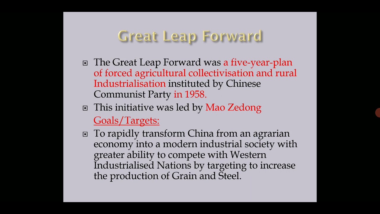 The Great Leap Forward in China - YouTube