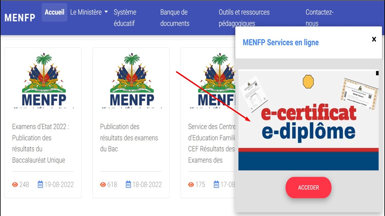 Pran diplom ou ak relve de note ou tout legalize grátis sou sit Ministè ...