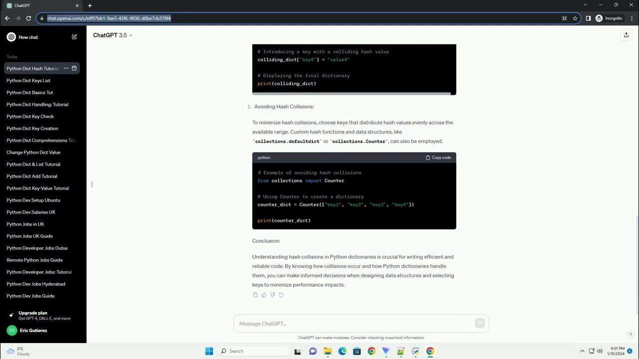 python dict hash collision - YouTube