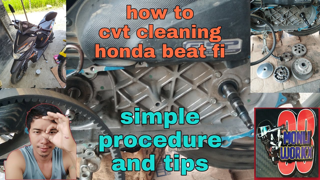 how to cvt cleaning honda beat fi - YouTube