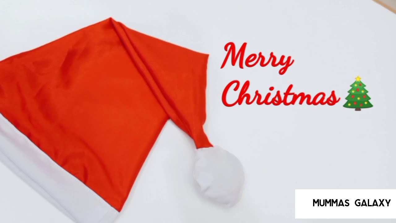Easy DIY Santa Hat Making for your Toddler Baby - YouTube