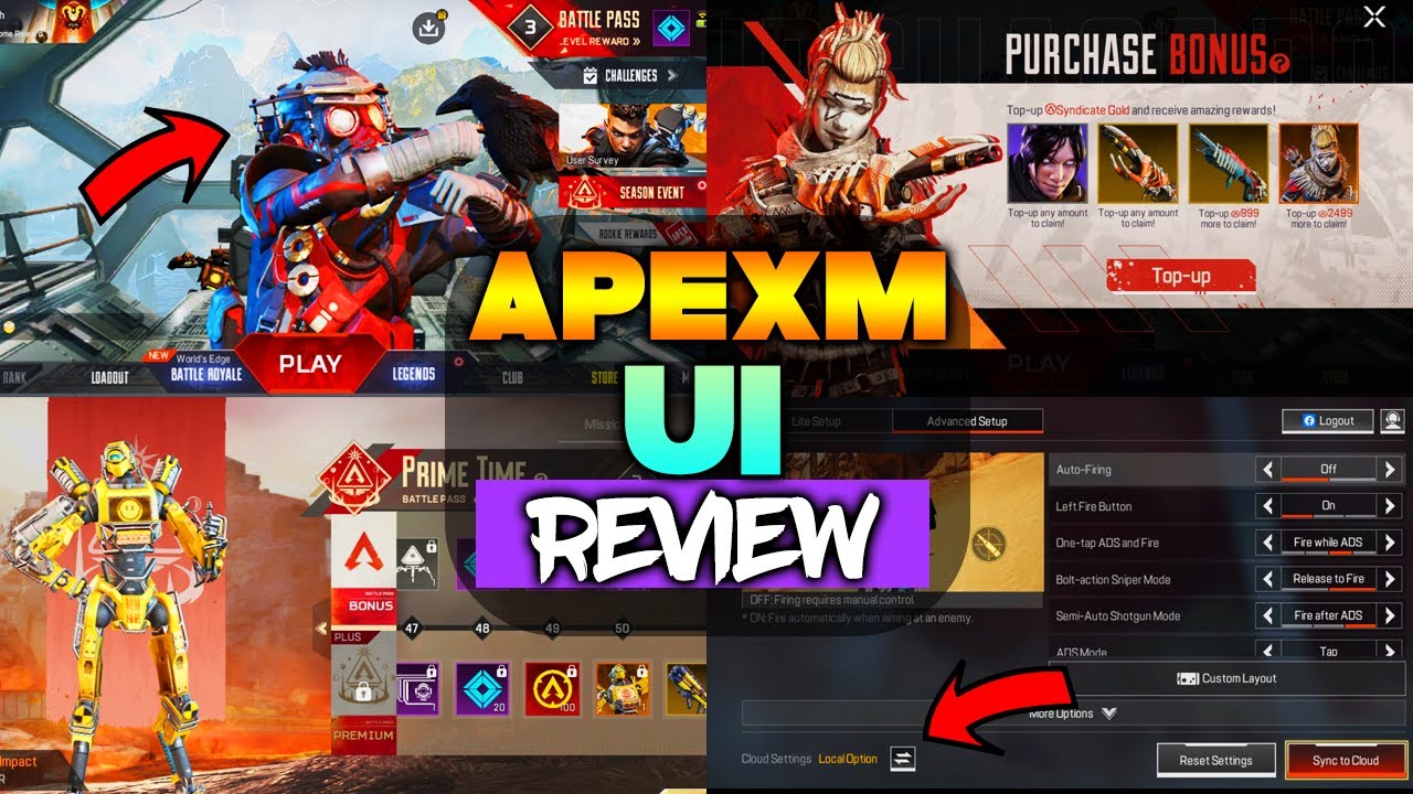 Apex Legend Mobile Complete User Interface First Look || Gyro ...