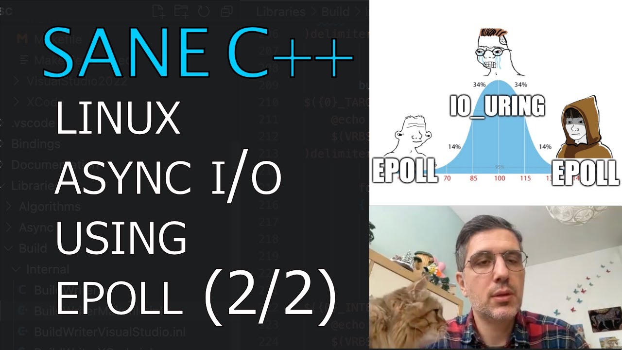Linux Async I/O using epoll (2 of 2). Sane C++ Libraries [ep.8] - YouTube