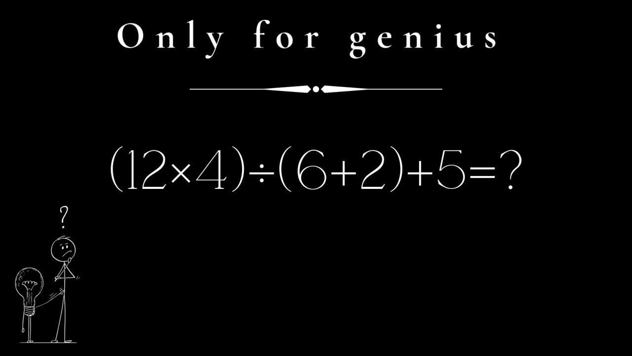 only for geniuses #mathematics - YouTube