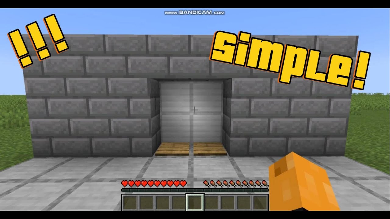 How To Build A Simple Piston Door In Minecraft! - YouTube