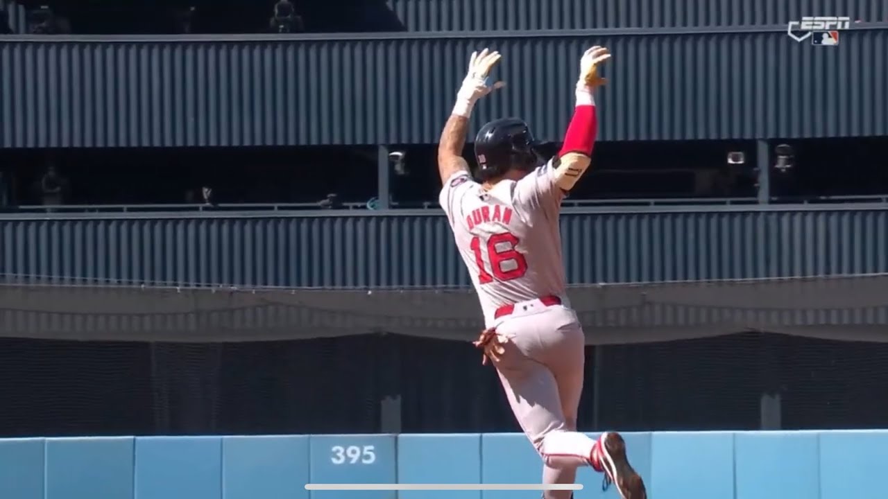 WEEI Call of Jarren Duran hitting a 2-run HR at Dodger Stadium in the ...