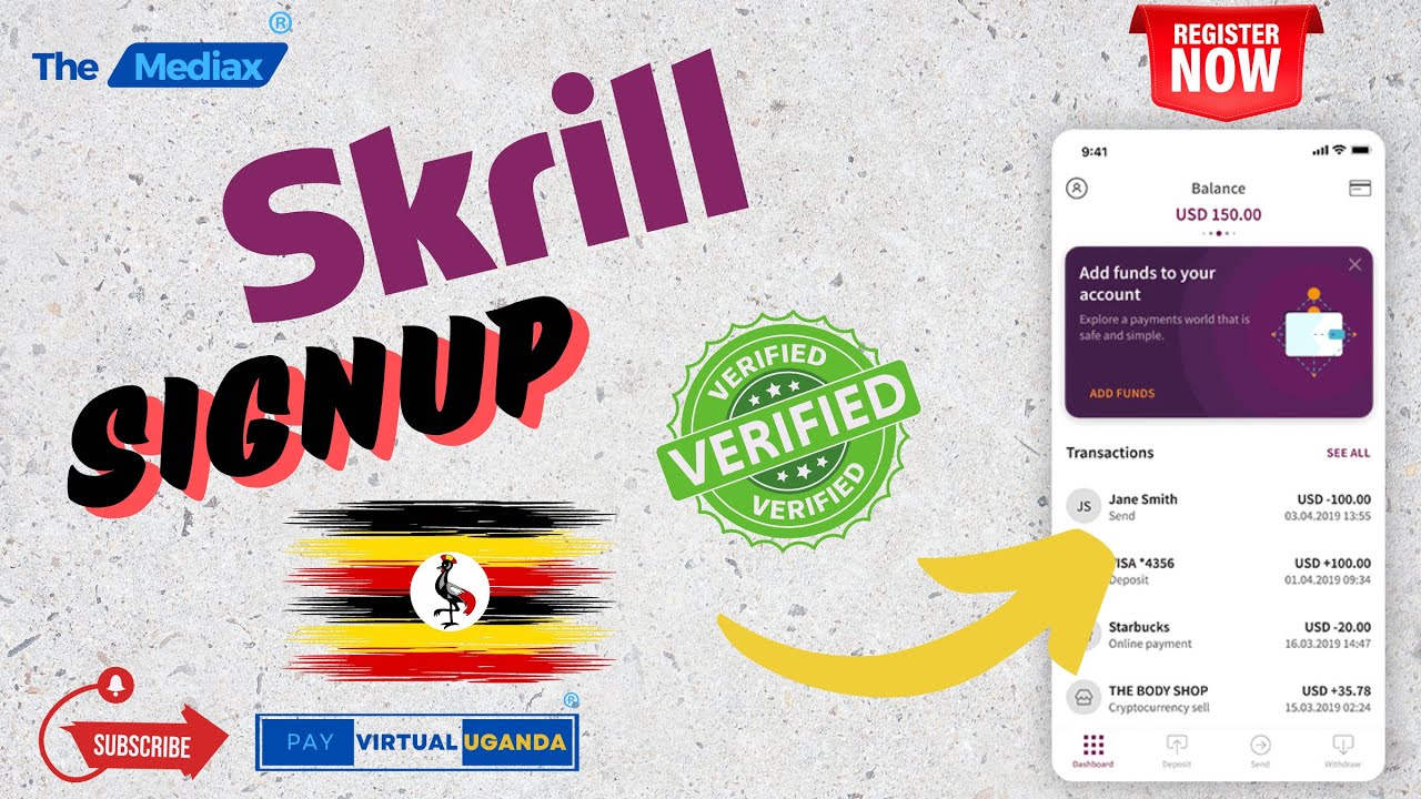 How To Create & Verify Your Skrill Account In Uganda | Receive and Send ...
