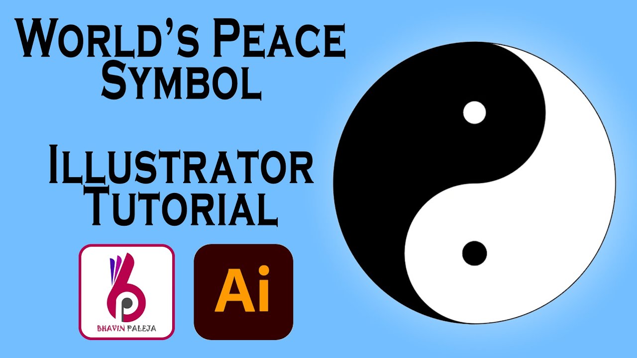 World's Peace Symbol using Shape Builder with Adobe Illustrator - YouTube