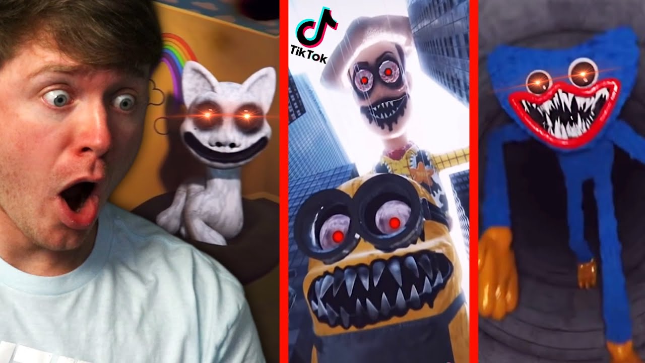 CARTOON CHARACTERS as TikTok MONSTERS! (Reaction) - YouTube