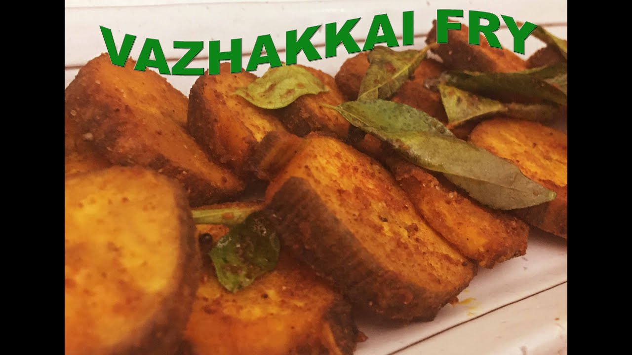 Vazhakkai varuval/valakkai fry/Raw banana fry/Lunch box recipe - YouTube