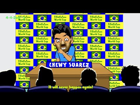 😁LUIS SUAREZ BITE BAN APOLOGY STATEMENT😁 by 442oons (World Cup Cartoon 30.6.2014)