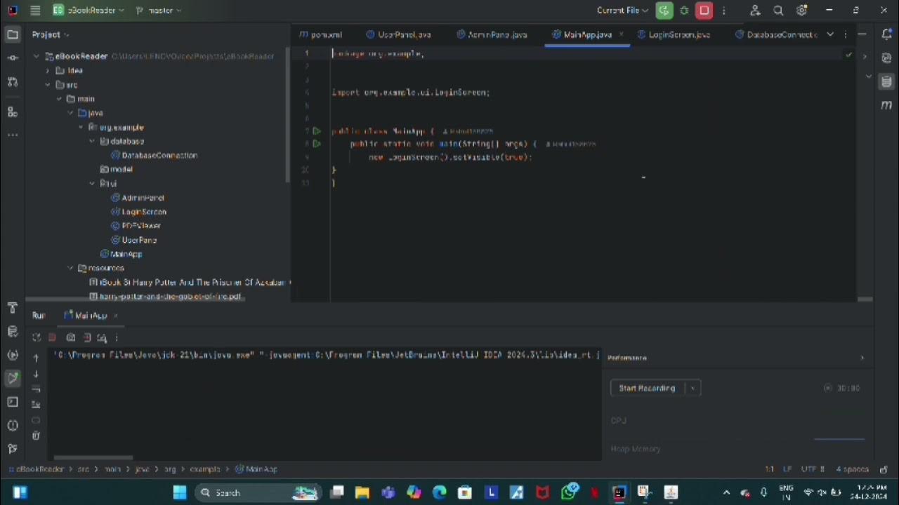 E-Book reader. Java Project - YouTube