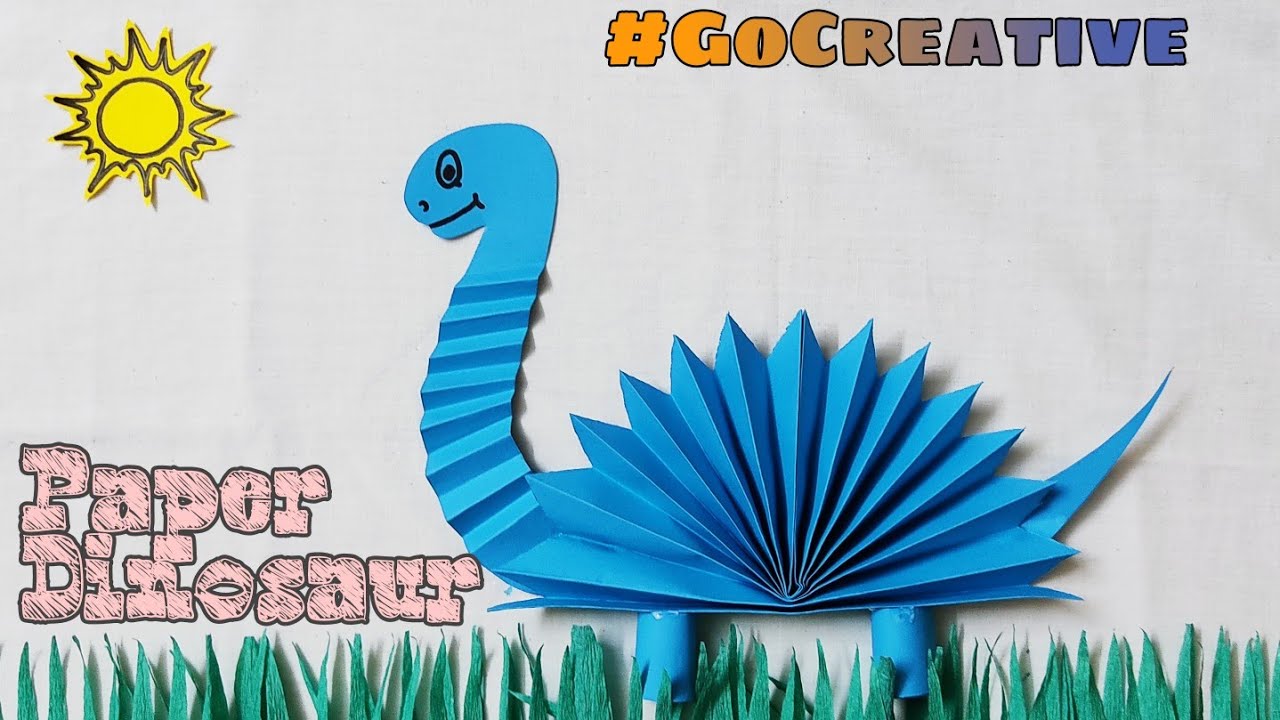 How to make paper dinosaur | Dino Craft | DIY Paper Dinosaur | Paper ...