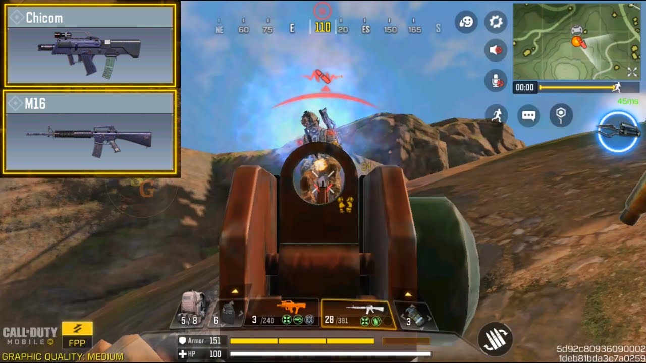 Two Season 5 BR Ground Loot Gun "Chicom And M16" Combo in Codm BR Match ...