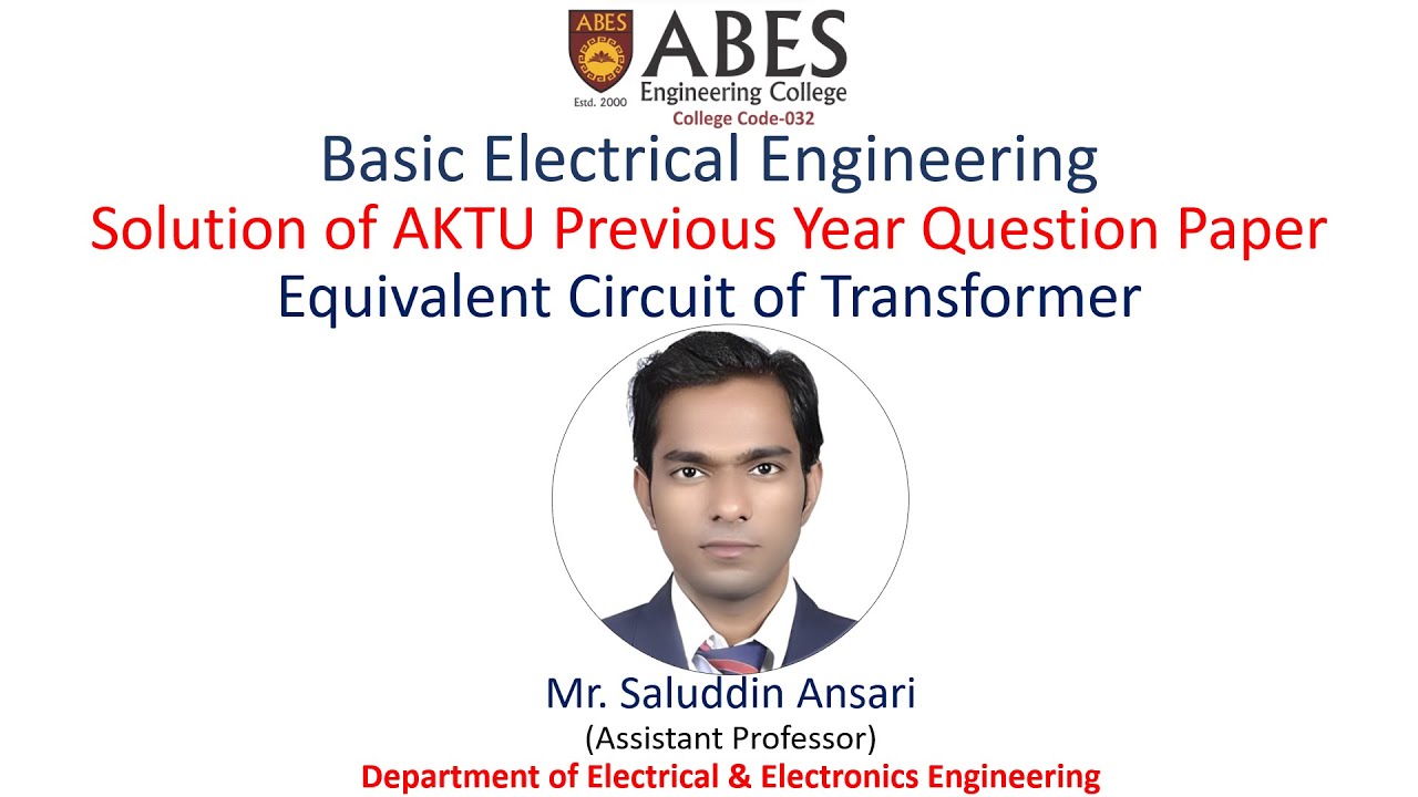 Numerical on Equivalent Circuit of Transformer | Basic Electrical ...