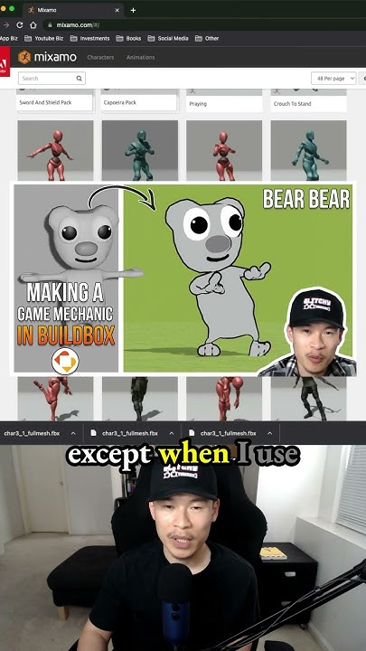 Comparing Side-by-Side Character Animations in Scene - making a game in Buildbox - 3.4: Dino ...