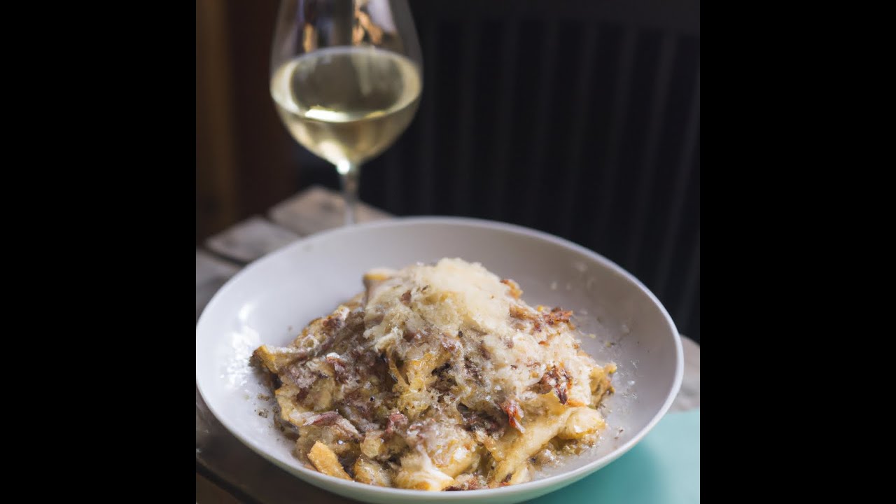 Delicious Goat Cheese Carbonara Poutine | Robot Recipe - YouTube