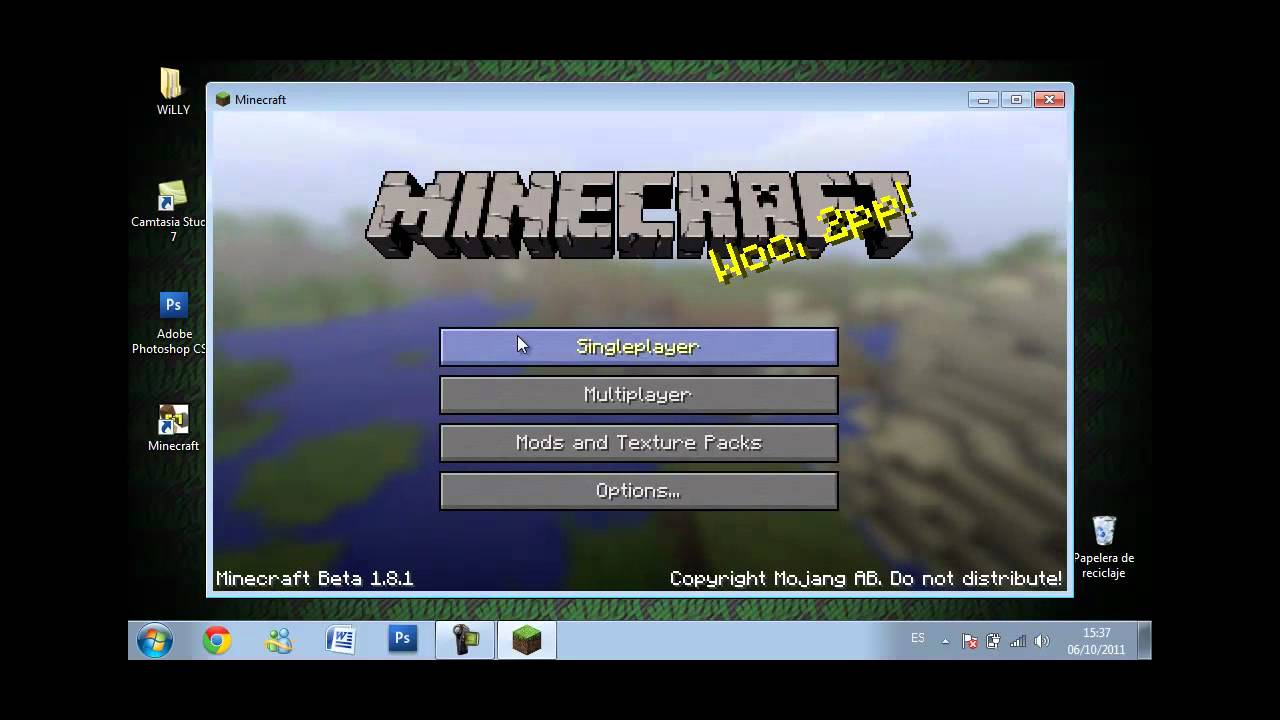 Tutorial descargar minecraft 1.8.1 - YouTube