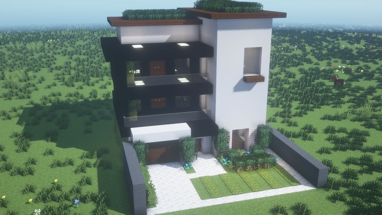 🎮 Tutorial de Minecraft - Construindo um MINI PRÉDIO MODERNO, incrível ...